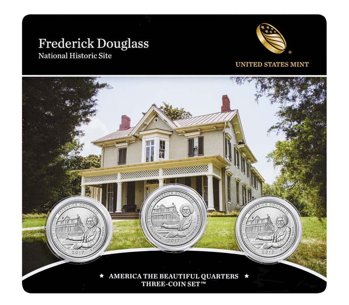 Frederick Douglass National Historic Site 2017 Quarter, 3-Coin Set | US ...
