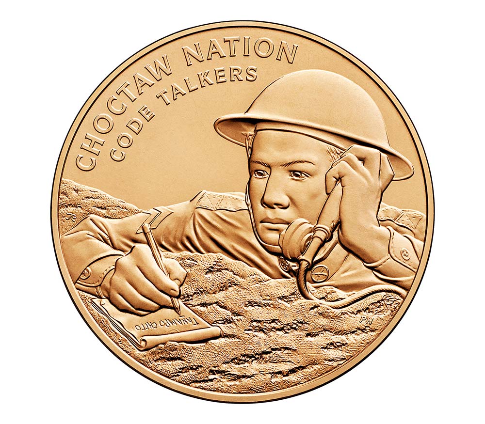Choctaw Nation Tribe Code Talkers Bronze Medal | US Mint