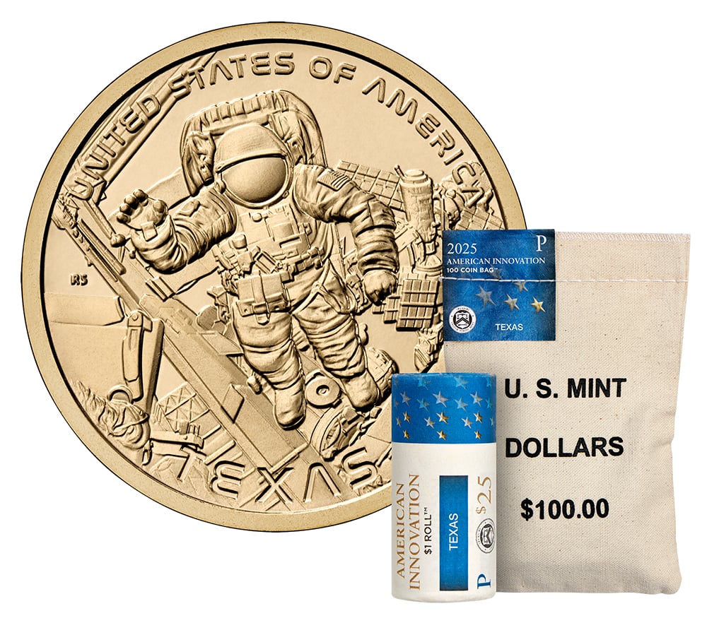 American Innovation $1 Coin 2025 Rolls and Bags - Texas | U.S. Mint